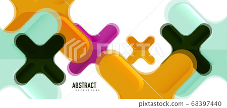 Glossy multicolored plastic style cross... - Stock Illustration ...