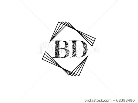 Initial Monogram Letter B D Logo Design Vector... - Stock Illustration ...