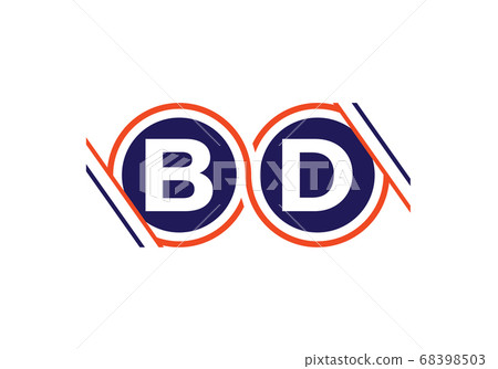 Initial Monogram Letter B D Logo Design Vector... - Stock Illustration ...
