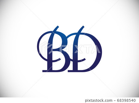 Initial Monogram Letter B D Logo Design Vector... - Stock Illustration ...
