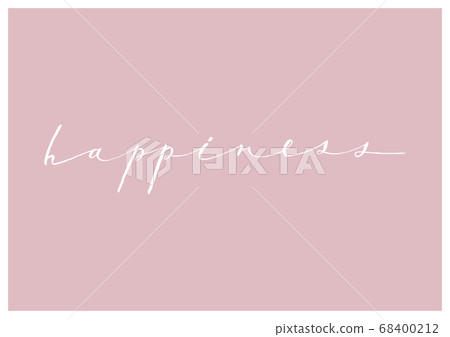 English cursive calligraphy-happiness - Stock Illustration [68400212 ...