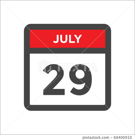 July 29 calendar icon with day of month - Stock Illustration [68400910 ...