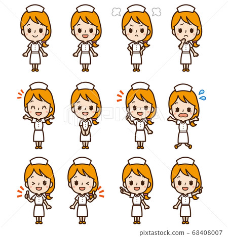 Nurse illustration _ facial expression / pose... - Stock Illustration ...