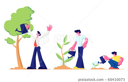 Life Cycle, Time Line and Growth Metaphor, Grow... - Stock Illustration ...