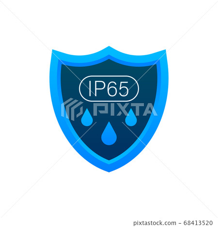 IP65 protection standard icon. Safety badge... - Stock Illustration ...