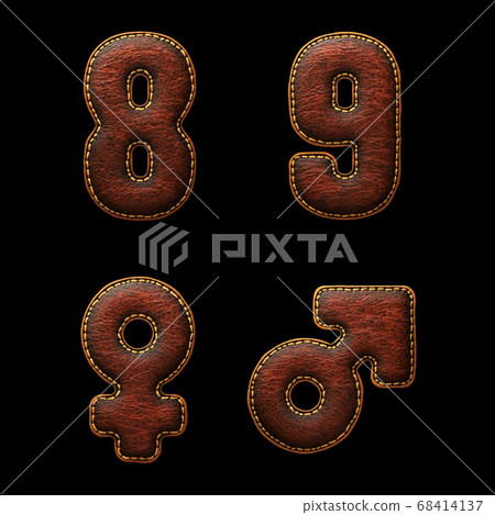 Set of numbers 8, 9 and symbols female, male... - Stock Illustration ...