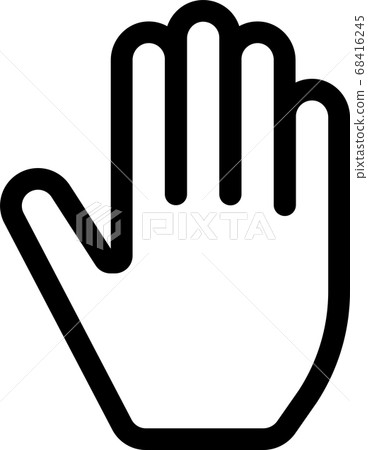 Stop (hand) pictogram - Stock Illustration [68416245] - PIXTA