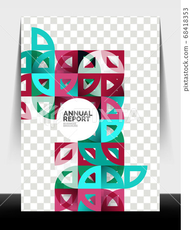 Business flyer annual report, circle and... - Stock Illustration ...