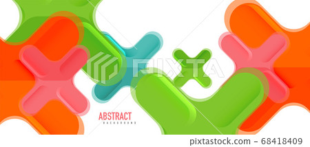 Glossy multicolored plastic style cross... - Stock Illustration ...