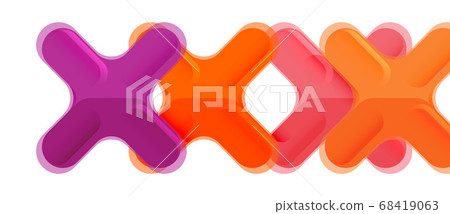 Glossy multicolored plastic style cross... - Stock Illustration ...