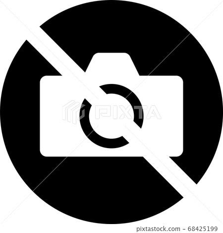 Photography prohibited pictogram (silhouette ver.) - Stock Illustration ...