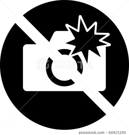 Flash photography prohibited pictogram... - Stock Illustration ...