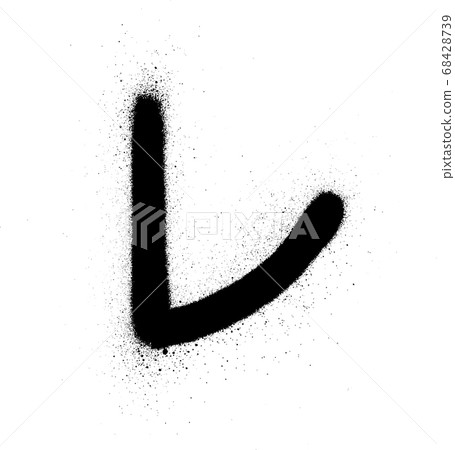 graffiti japanese RE character sprayed in black - Stock Illustration ...