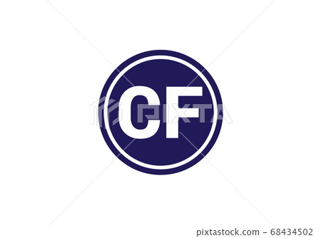 Initial Monogram Letter C F Logo Design Vector... - Stock Illustration ...