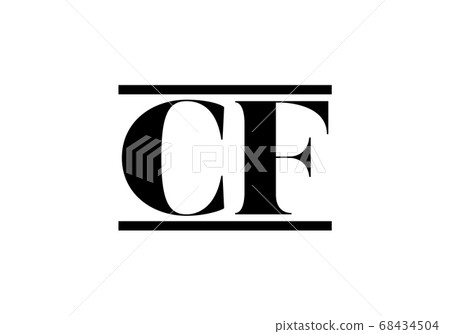 Initial Monogram Letter C F Logo Design Vector... - Stock Illustration ...