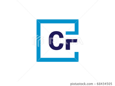 Initial Monogram Letter C F Logo Design Vector... - Stock Illustration ...