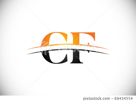 Initial Monogram Letter C F Logo Design Vector... - Stock Illustration ...