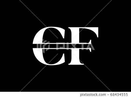 Initial Monogram Letter C F Logo Design Vector... - Stock Illustration ...