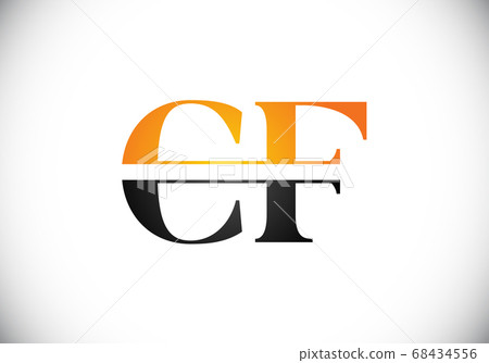 Initial Monogram Letter C F Logo Design Vector... - Stock Illustration ...