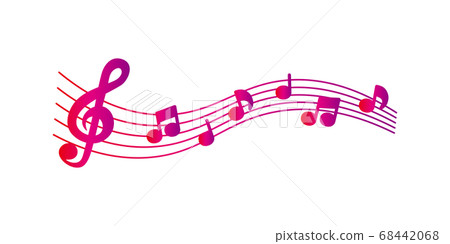 Music background material - Stock Illustration [68442068] - PIXTA