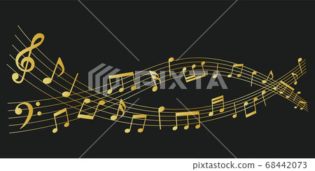 Music background material - Stock Illustration [68442073] - PIXTA