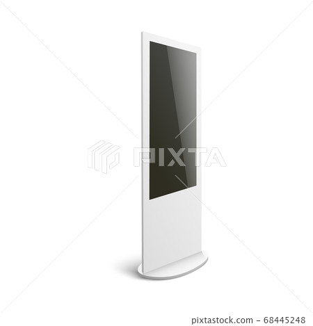 Isolated mockup of white interactive digital... - Stock Illustration ...