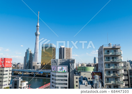 [Asakusa Tokyo Sky Tree and Azumabashi] - Stock Photo [68447103] - PIXTA