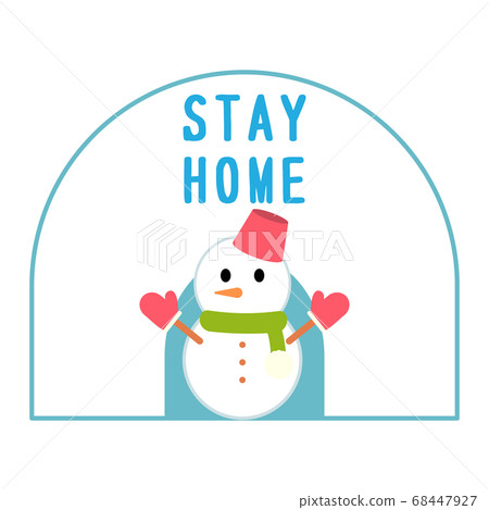 Winter stay home snowman - Stock Illustration [68447927] - PIXTA