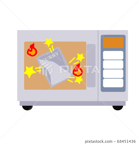 Microwave fire - Stock Illustration [68451436] - PIXTA