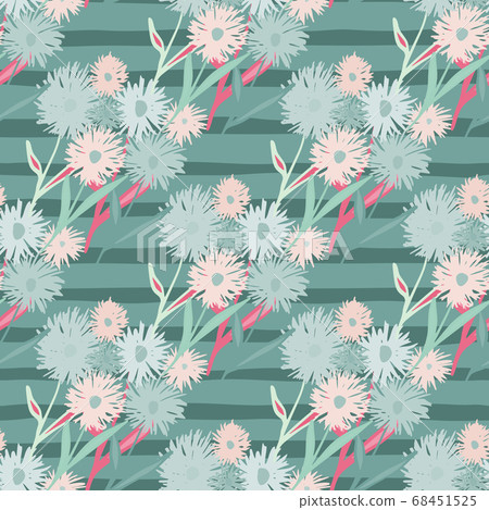 Dandelion bouquets seamless pattern. Botanic - Stock Illustration ...