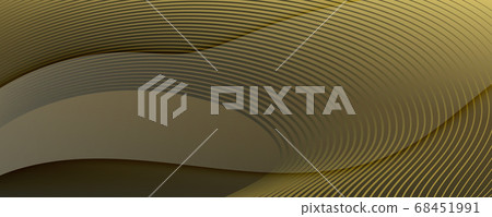 Abstract Vector Curve. Gold Dynamic Background. - Stock Illustration ...