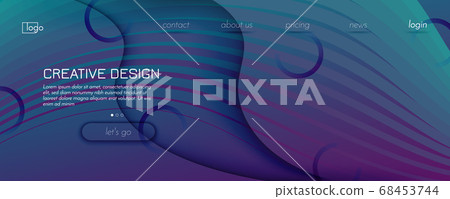 Graphic Fluid. 3d Flow Shape Pattern. Wave - Stock Illustration ...
