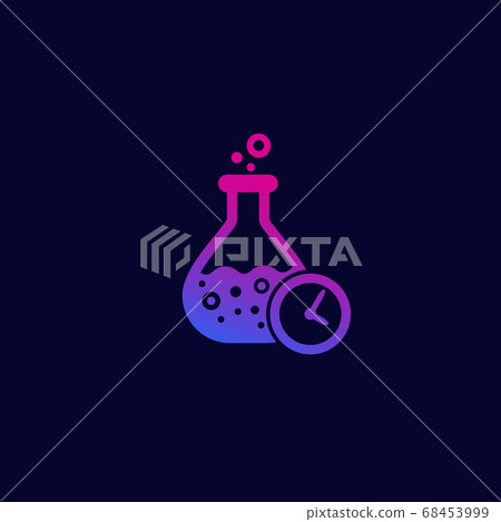 chemical reaction time icon, vector - Stock Illustration [68453999] - PIXTA