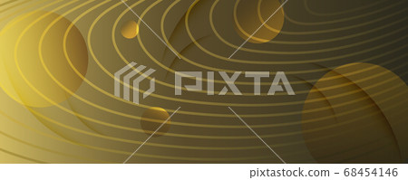 Abstract Vector Curve. Gold Geometric Movement. - Stock Illustration ...