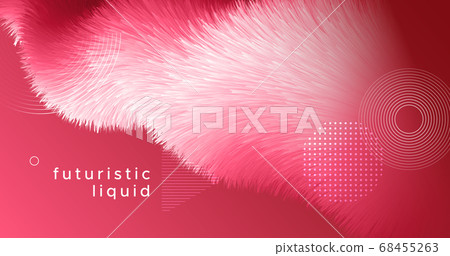 Flowing Fluid. 3d Cover. Red Graphic Wallpaper. - Stock Illustration ...