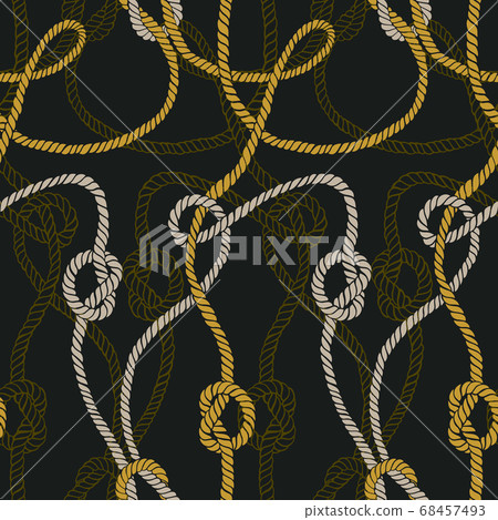 Vector seamless pattern made of twisted ropes... - Stock Illustration ...