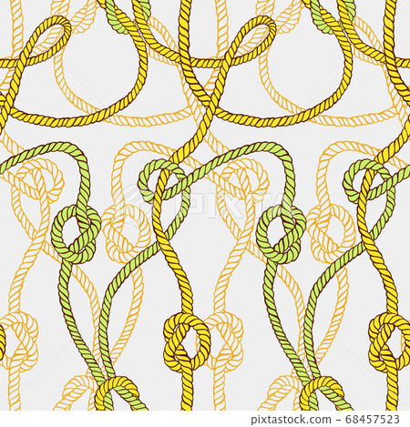 Vector seamless pattern made of twisted ropes... - Stock Illustration ...