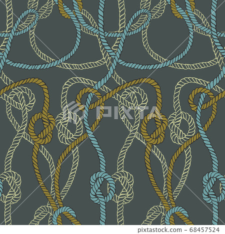 Vector seamless pattern made of twisted ropes... - Stock Illustration ...