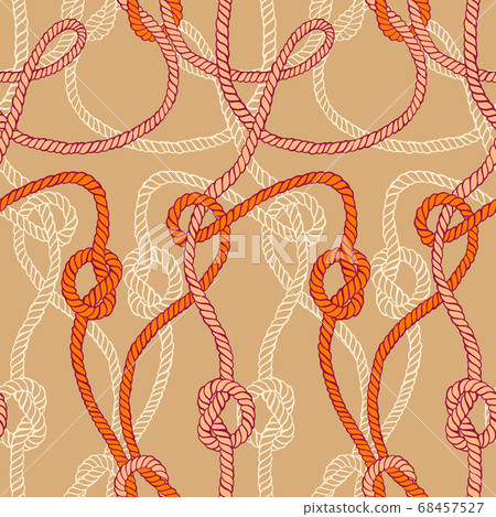 Vector seamless pattern made of twisted ropes... - Stock Illustration ...