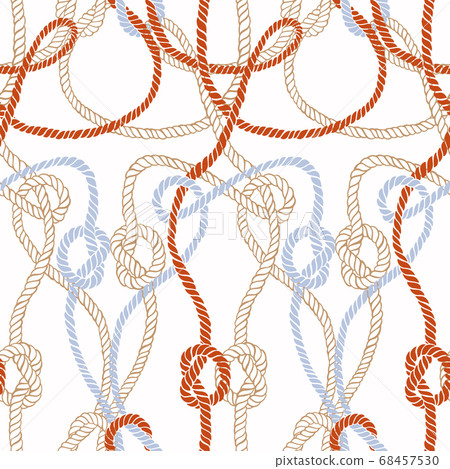 Vector seamless pattern made of twisted ropes... - Stock Illustration ...