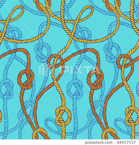 Vector seamless pattern made of twisted ropes... - Stock Illustration ...