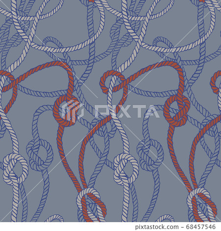 Vector seamless pattern made of twisted ropes... - Stock Illustration ...