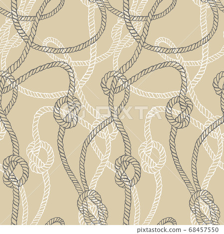 Vector seamless pattern made of twisted ropes... - Stock Illustration ...
