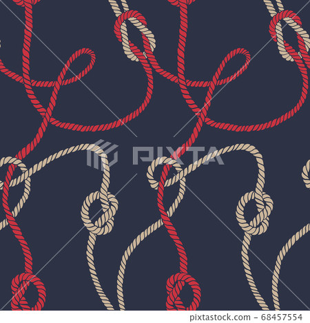 Vector seamless pattern made of twisted ropes... - Stock Illustration ...