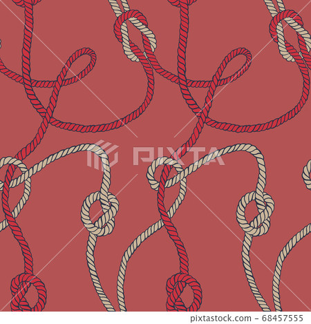 Vector seamless pattern made of twisted ropes... - Stock Illustration ...
