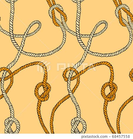 Vector seamless pattern made of twisted ropes... - Stock Illustration ...