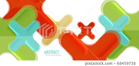 Glossy multicolored plastic style cross... - Stock Illustration ...