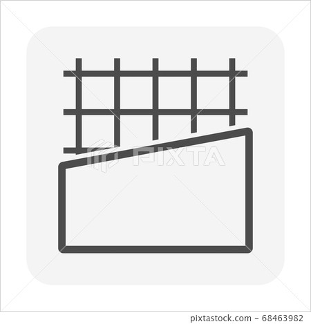 Concrete slab and reinforcement vector icon - Stock Illustration ...