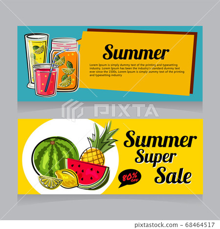 summer two sale banner - Stock Illustration [68464517] - PIXTA
