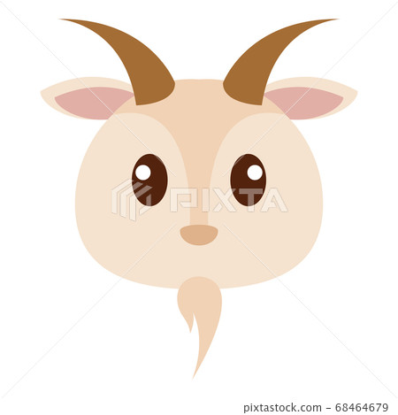 Goat head cartoon - Stock Illustration [68464679] - PIXTA